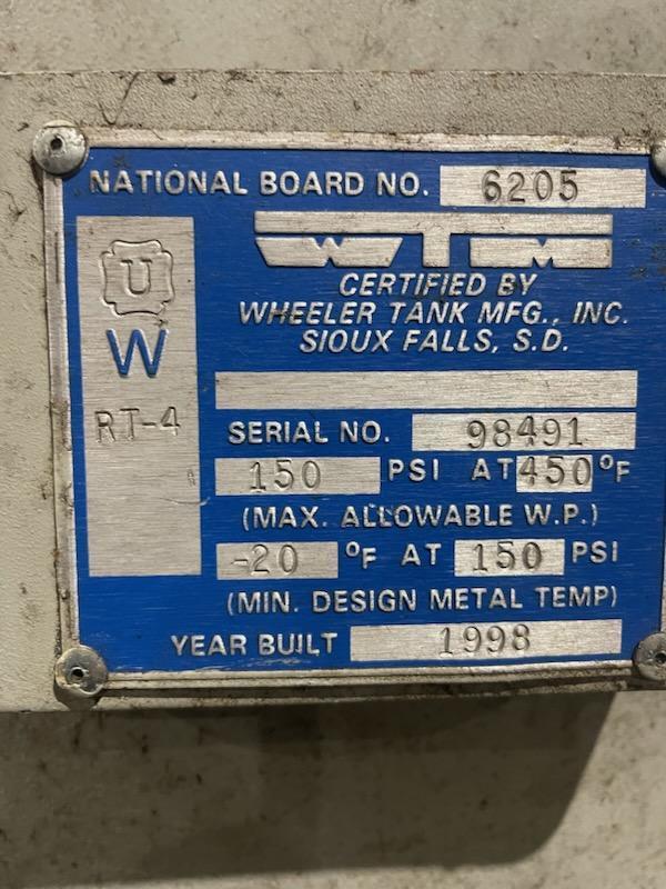 1 – PREOWNED WHEELER TANK MFG. TANK, MODEL #: RT-4 | Smith Machinery ...