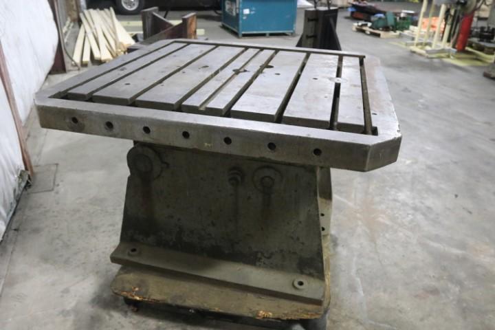 48″ X 48″ T-SLOTTED MANUAL TILTING ROTARY TABLE: STOCK #10423