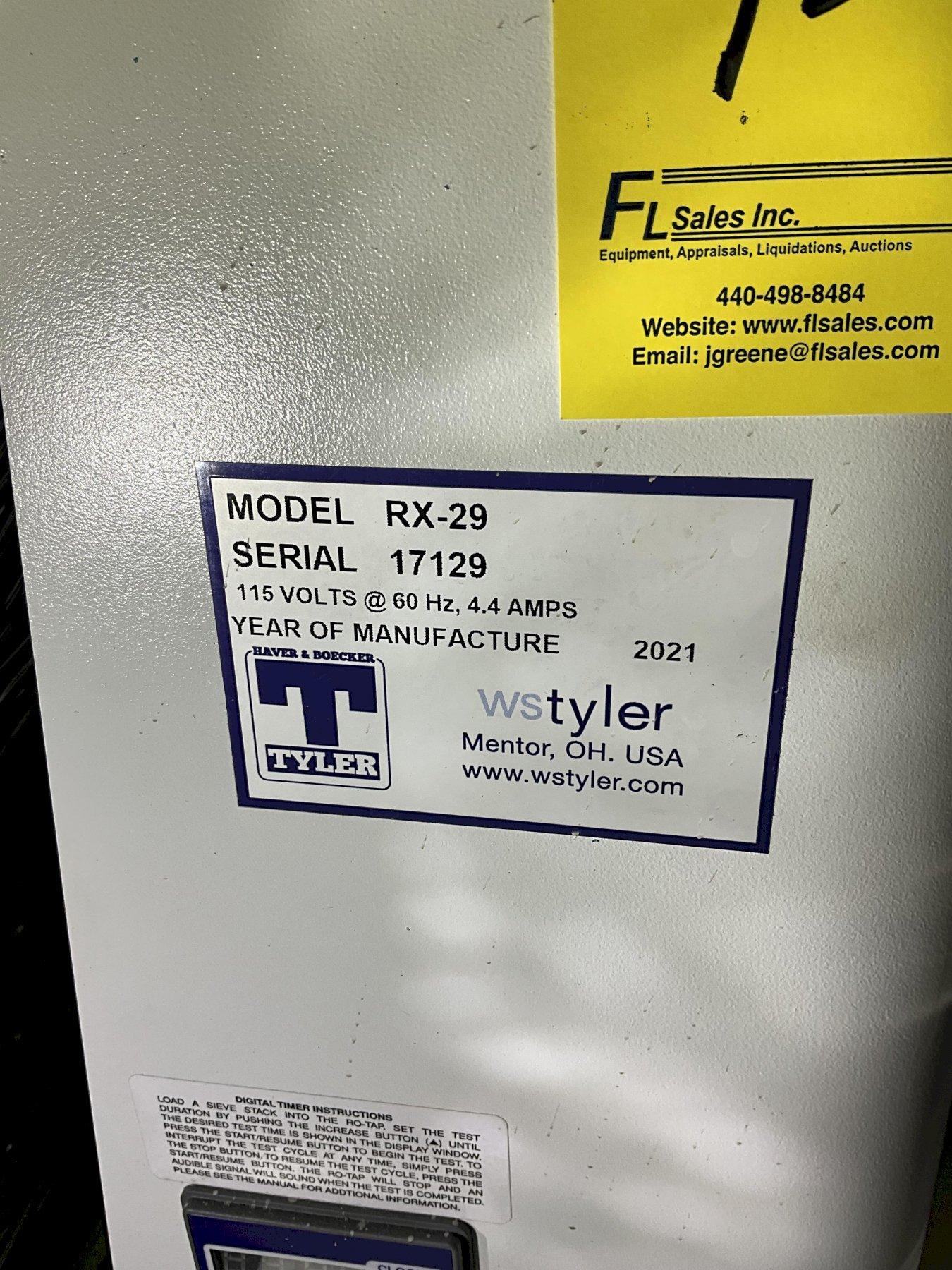 Tyler model rx-29 rotap sieve shaker with enclosure and screens - JD ...