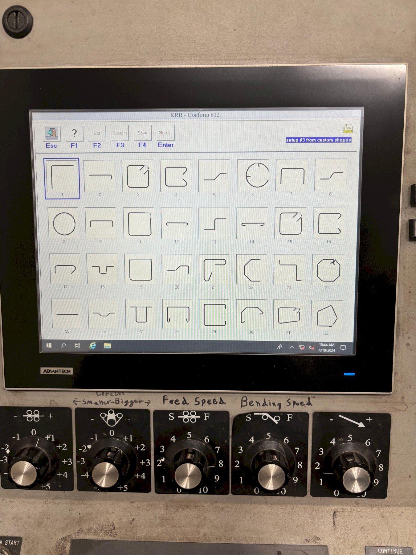 KRB MODEL #COIL FORM 612C REBAR BENDER: STOCK #20793