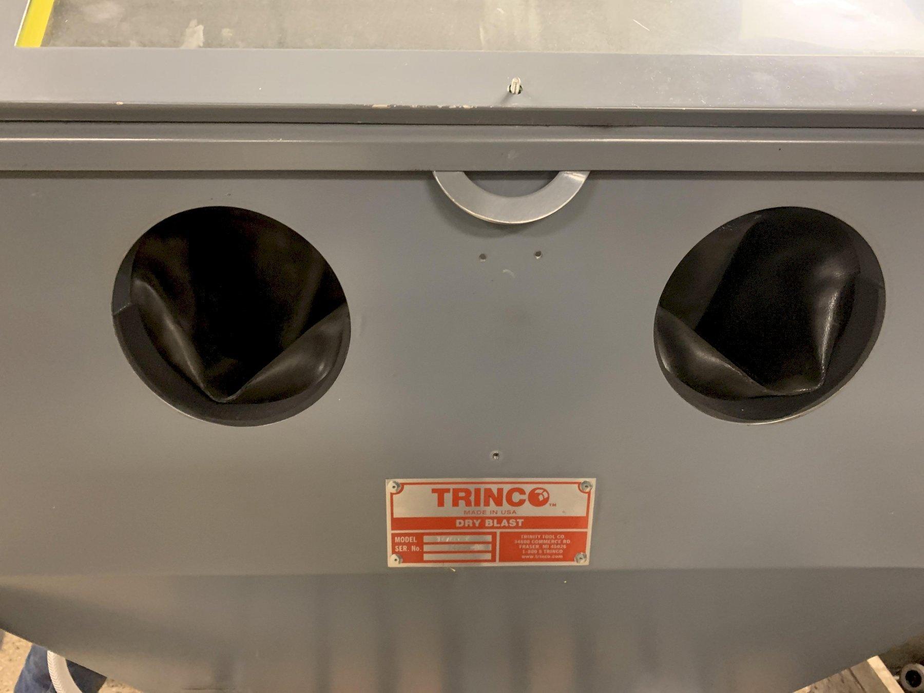Trinco / Trinity 48 x 36 Dry Blast Cabinet Model 36/600RC, S/N 74996-15 ...