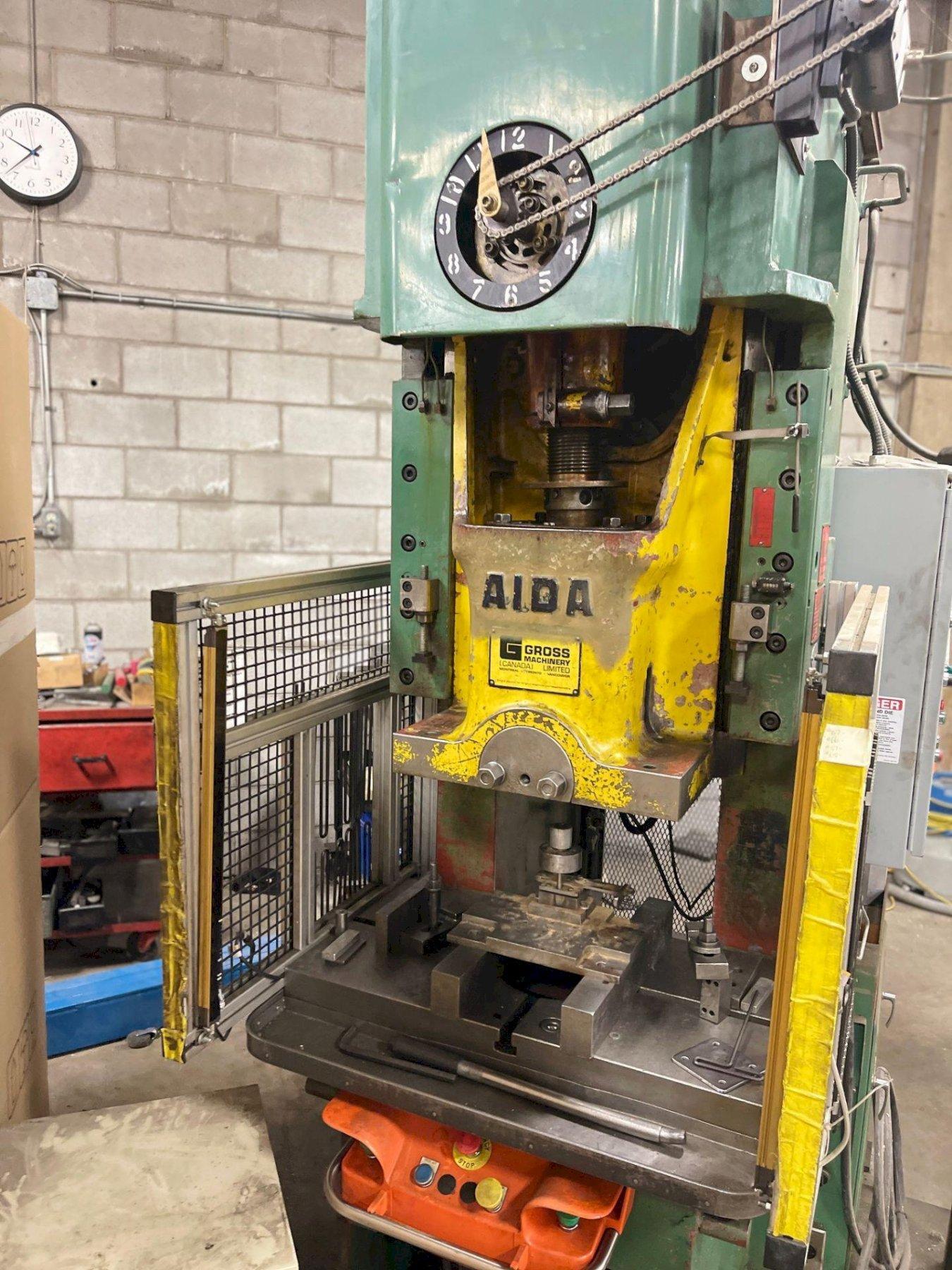 34 TON AIDA PUNCH PRESS W/ 6″ STROKE FITTED W LIGHT CURTAINS: STOCK #19323