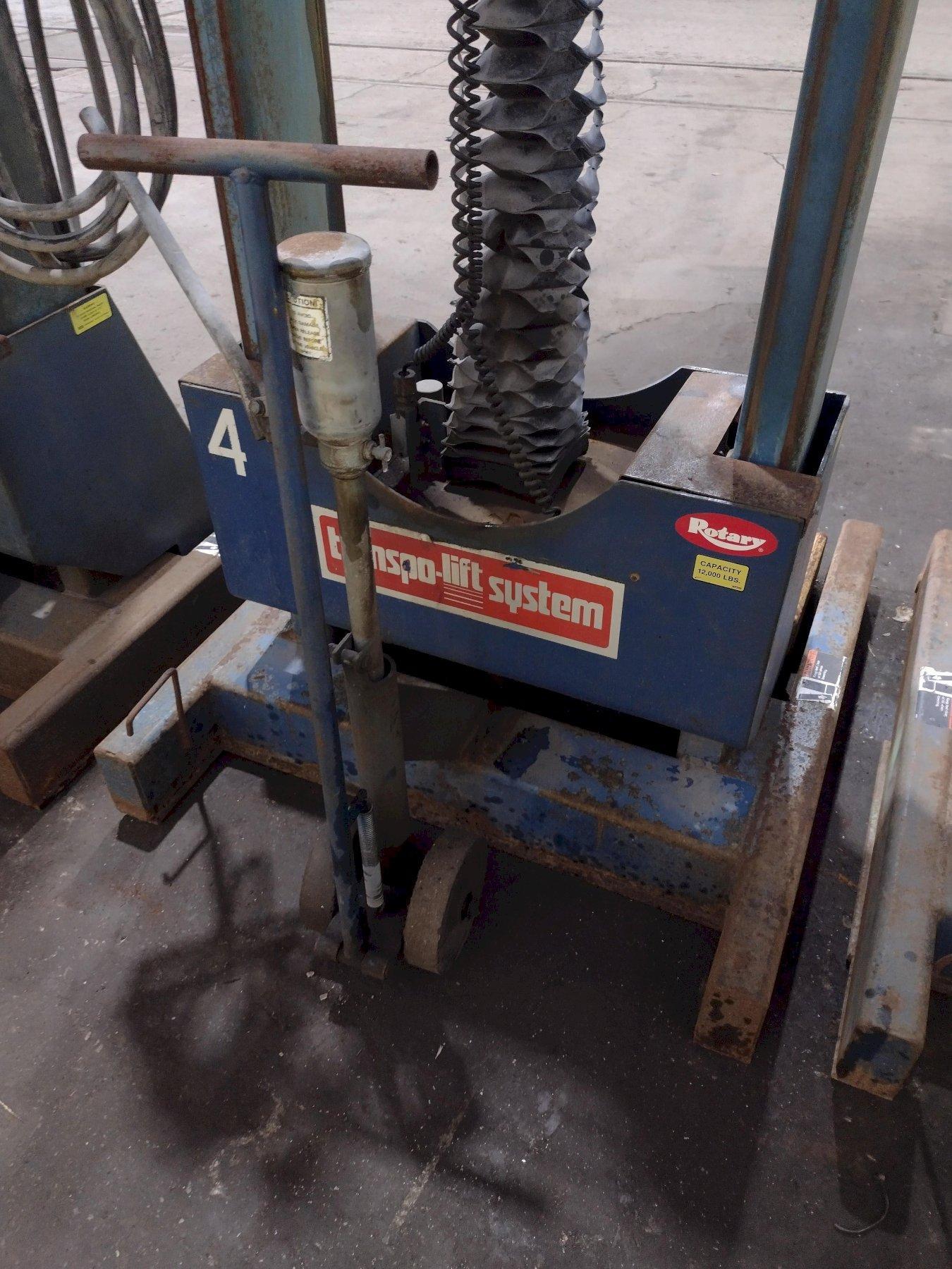 (4) 12,000 LBS ROTARY “TRANSPO-LIFT” MOBILE COLUMN VEHICLE LIFTS ...