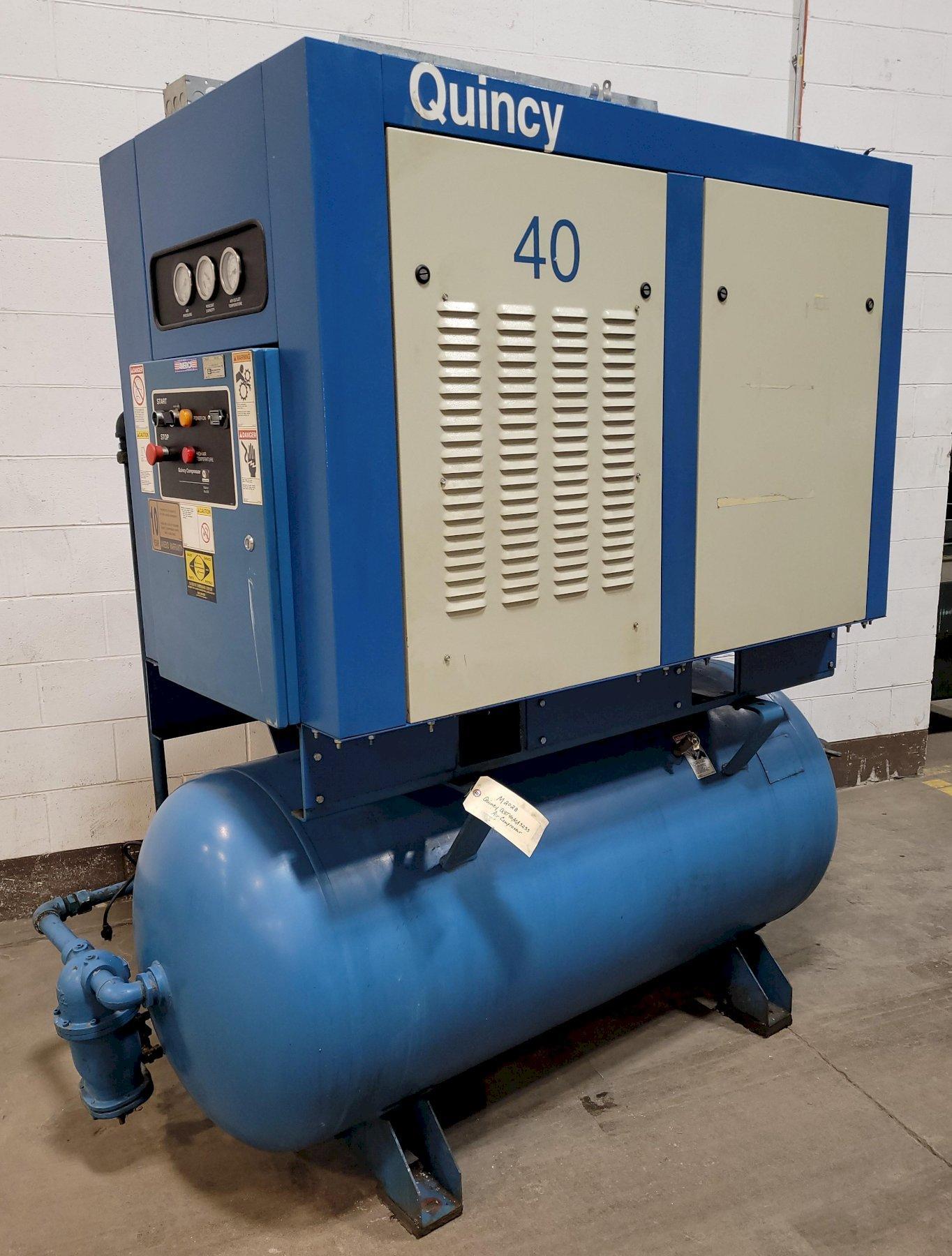 40 HP QUINCY #QST40ACA32SS ROTARY SCREW TANK MOUNTED AIR COMPRESSOR ...