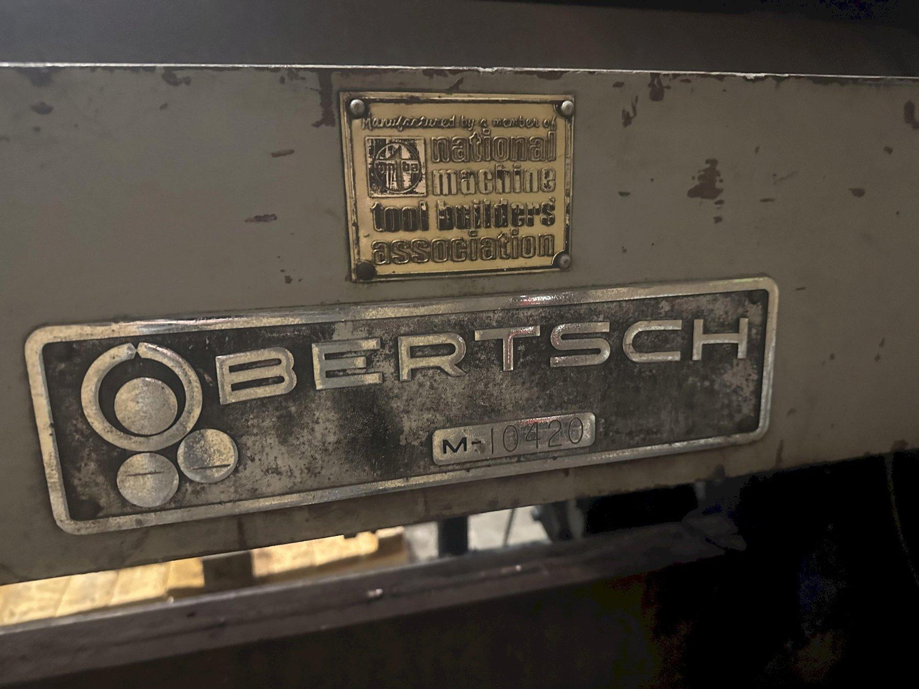 10′ X 3/4″ BERTSCH 3 ROLL INITIAL PINCH MECHANICAL PLATE ROLL: STOCK #20476