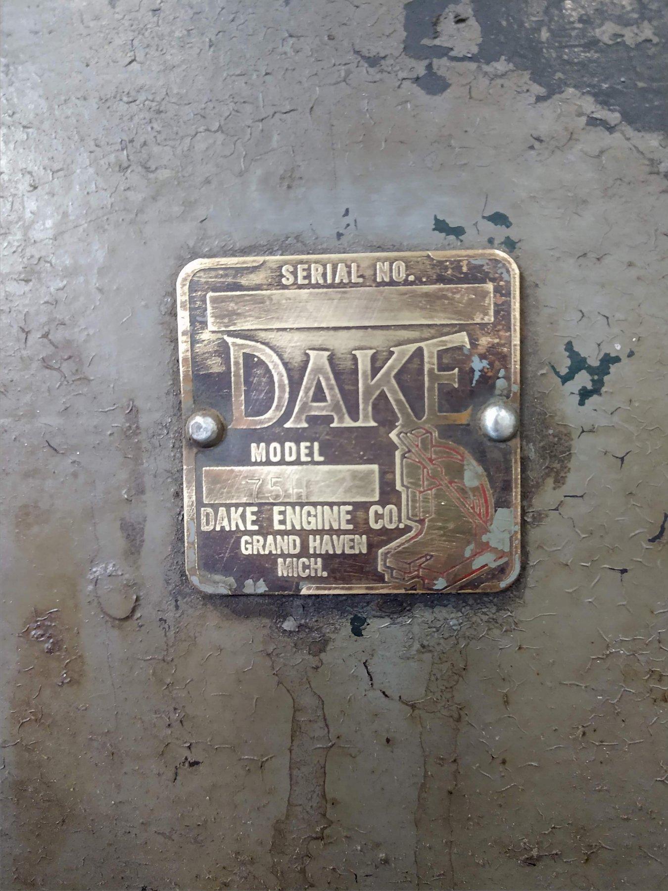 75 TON DAKE MODEL #75H H-FRAME SHOP PRESS: STOCK #14503