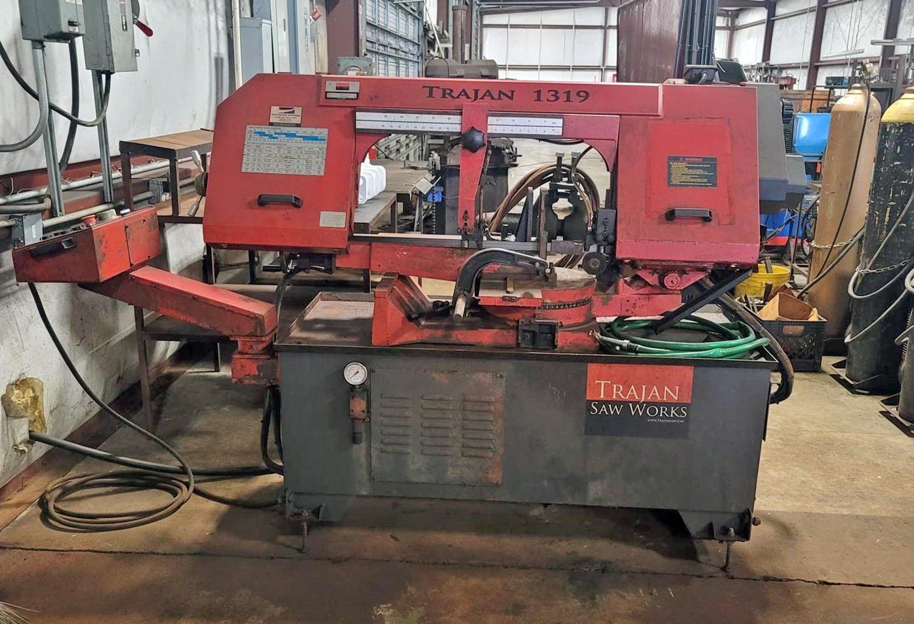 USED, TRAJAN MODEL 1319A HORIZONTAL BANDSAW | Harris Machine Tools