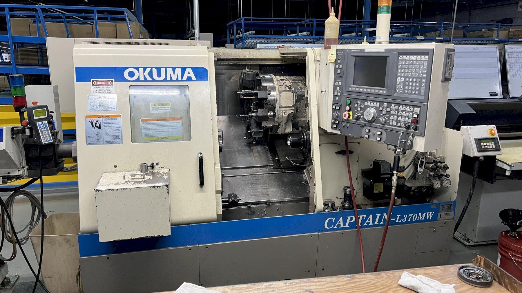 Okuma Captain L-370MW CNC Turning Center with Live Tool Turret and Sub ...