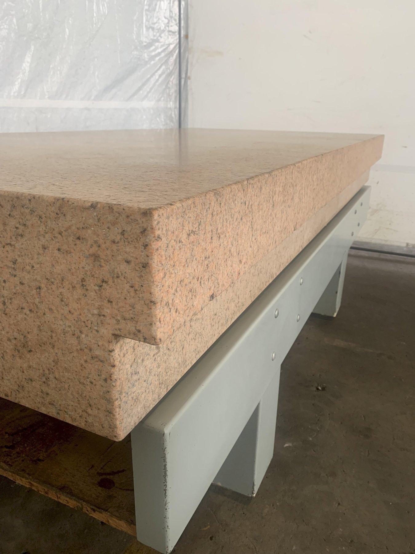48″ X 96″ X 10″ STARRET PINK GRANITE SURFACE PLATE WITH STAND. STOCK ...