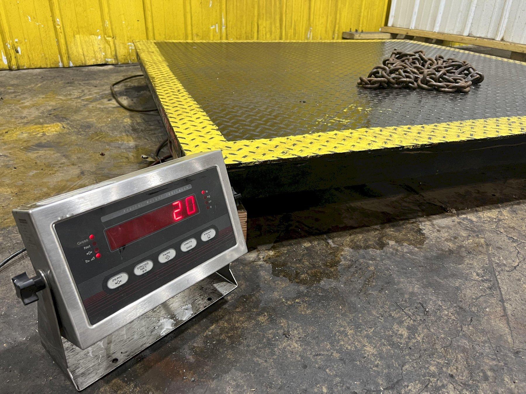 10,000 LBS RICE LAKE MODEL #5X5X10K PLATFORM FLOOR SCALE: STOCK #17924