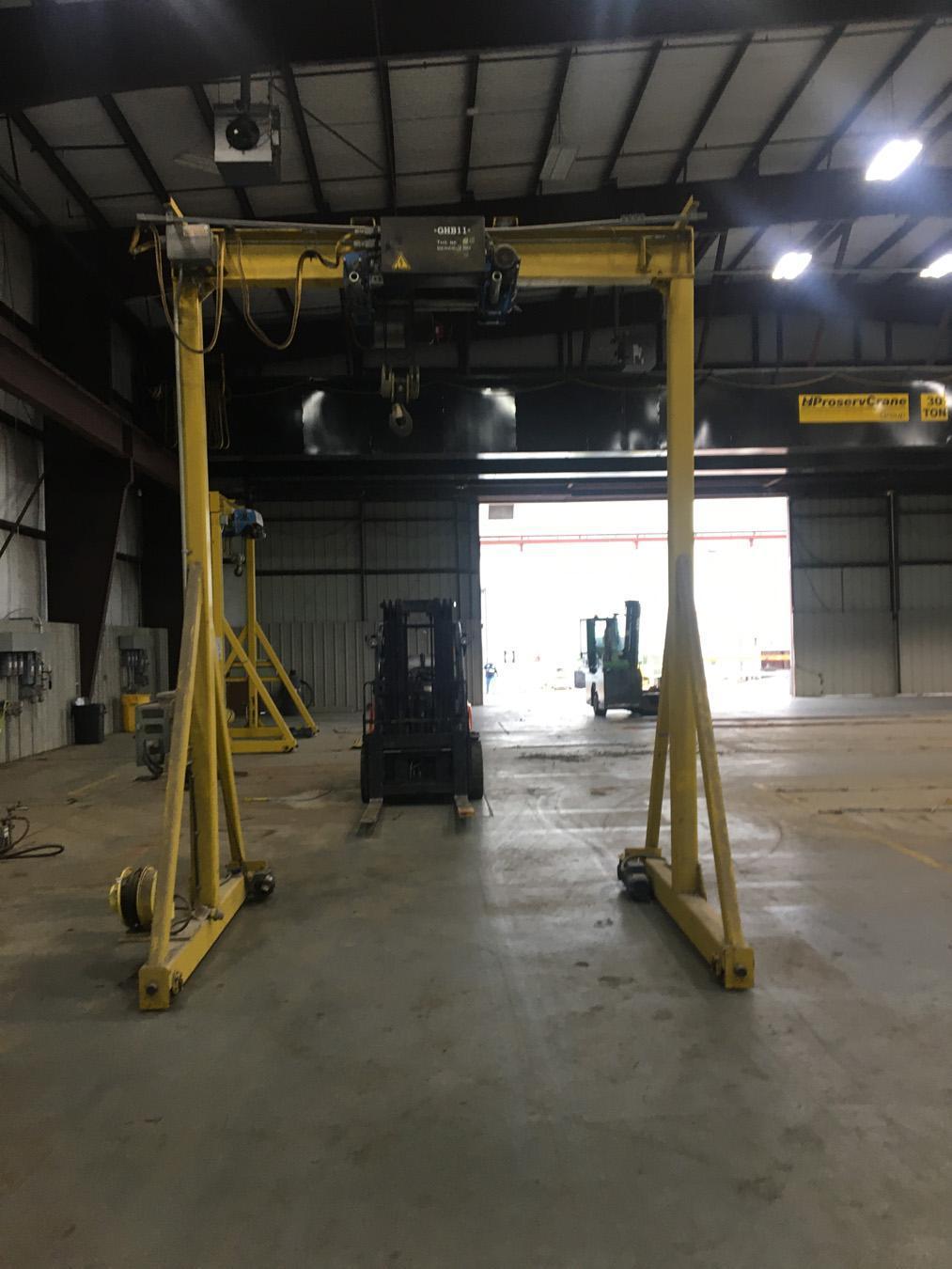 USED, 5 TON ROLLING GANTRY CRANE AND HOIST | Harris Machine Tools