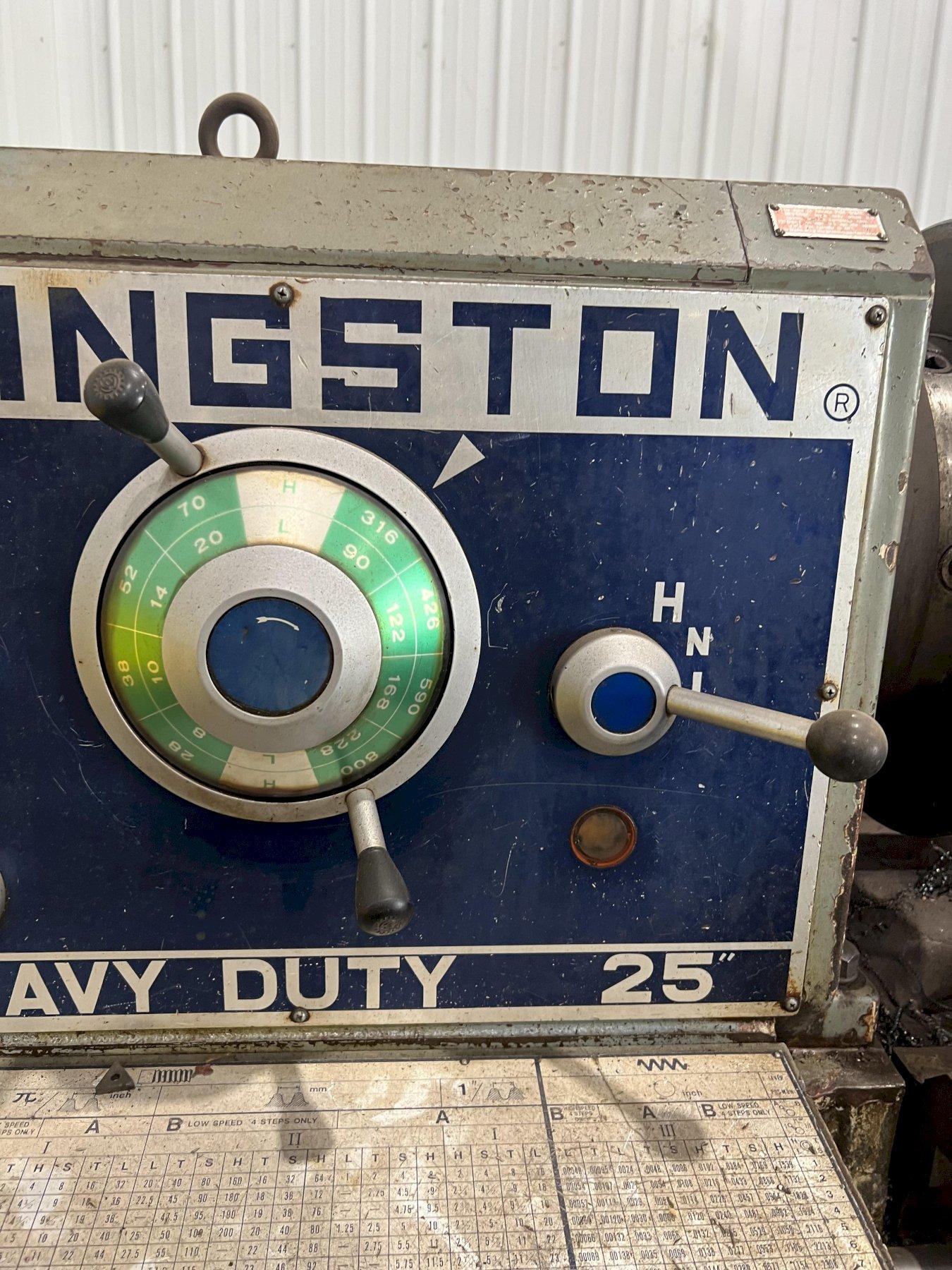 25″ X 96″ KINGSTON MODEL #HR3000 HEAVY DUTY ENGINE LATHE: STOCK #18947