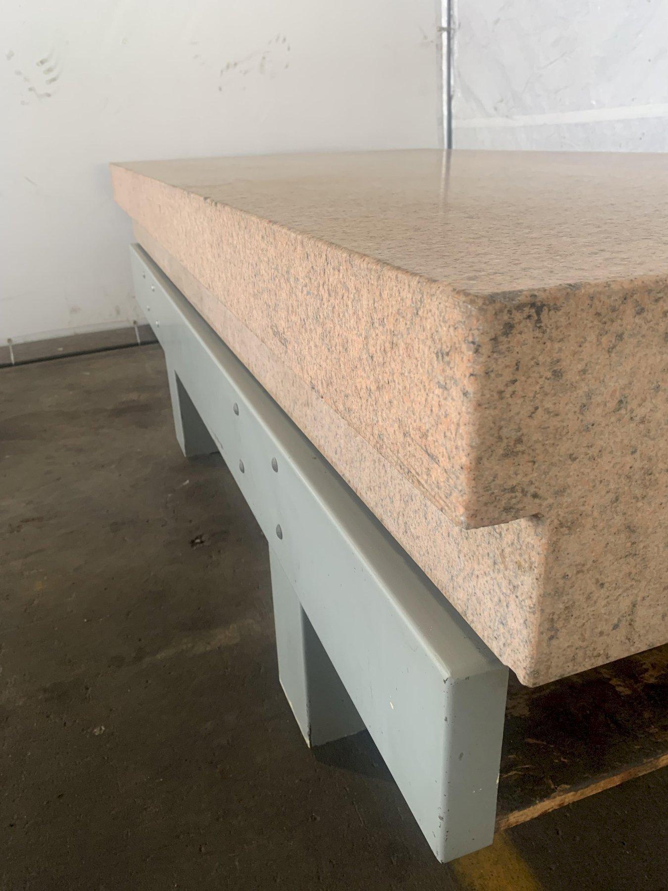 48″ X 96″ X 10″ STARRET PINK GRANITE SURFACE PLATE WITH STAND. STOCK ...