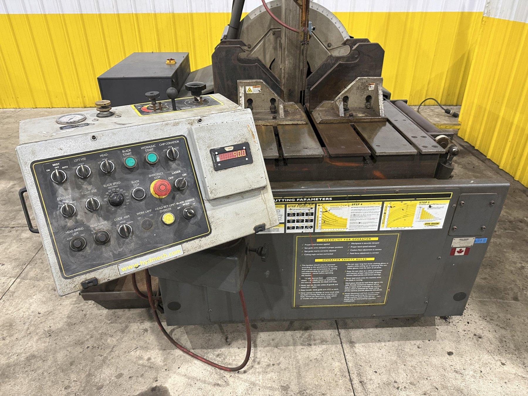 HYD-MECH V-18 SERIES II SEMI-AUTOMATIC TILTING FRAME VERTICAL BANDSAW ...