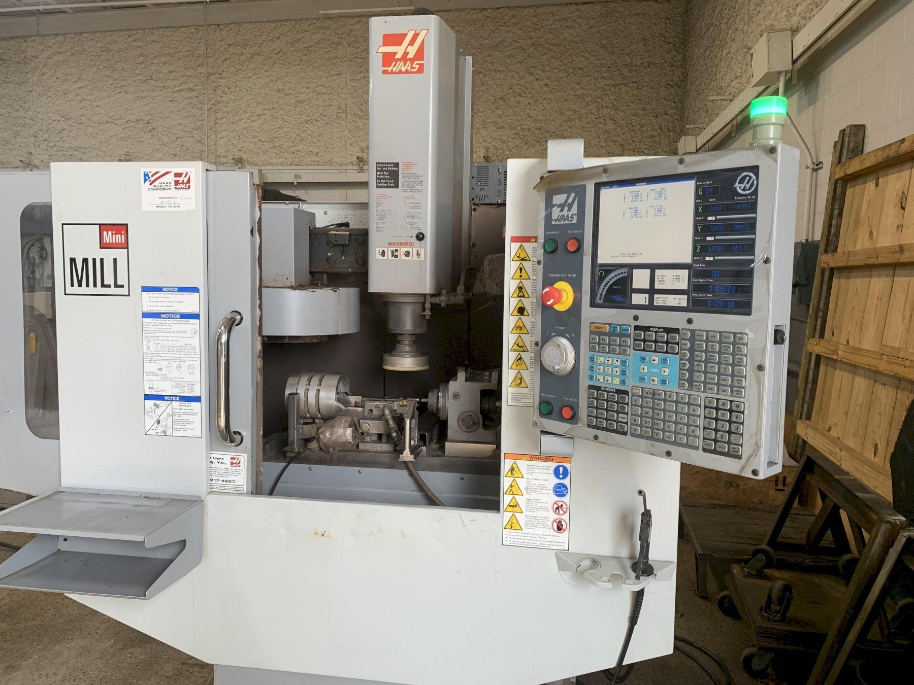 Haas Mini-Mill 4-Axis CNC Vertical Machining Center, New 2008. | AMC
