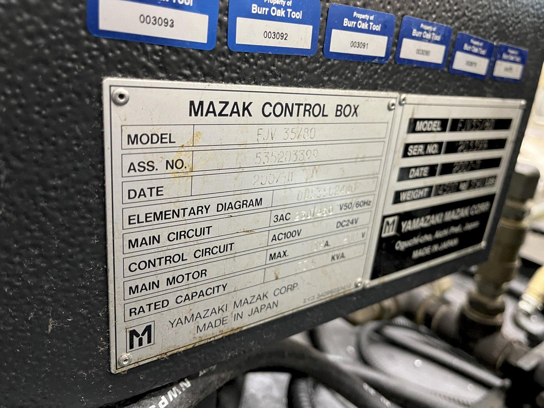 Mazak FJV 35/80 CNC Bridge Type Vertical Machining Center | Tramar ...