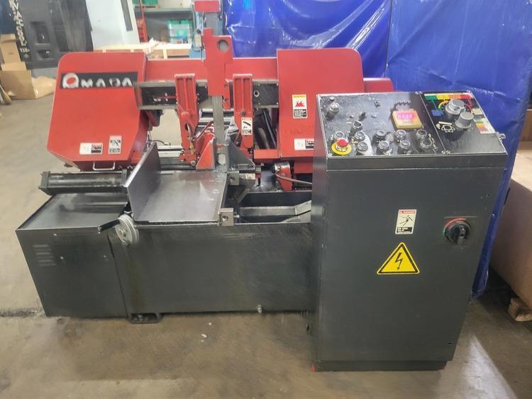 AMADA 250W 10″ FULLY AUTOMATIC HORIZONTAL BAND SAW | Blumberg Machinery Co.