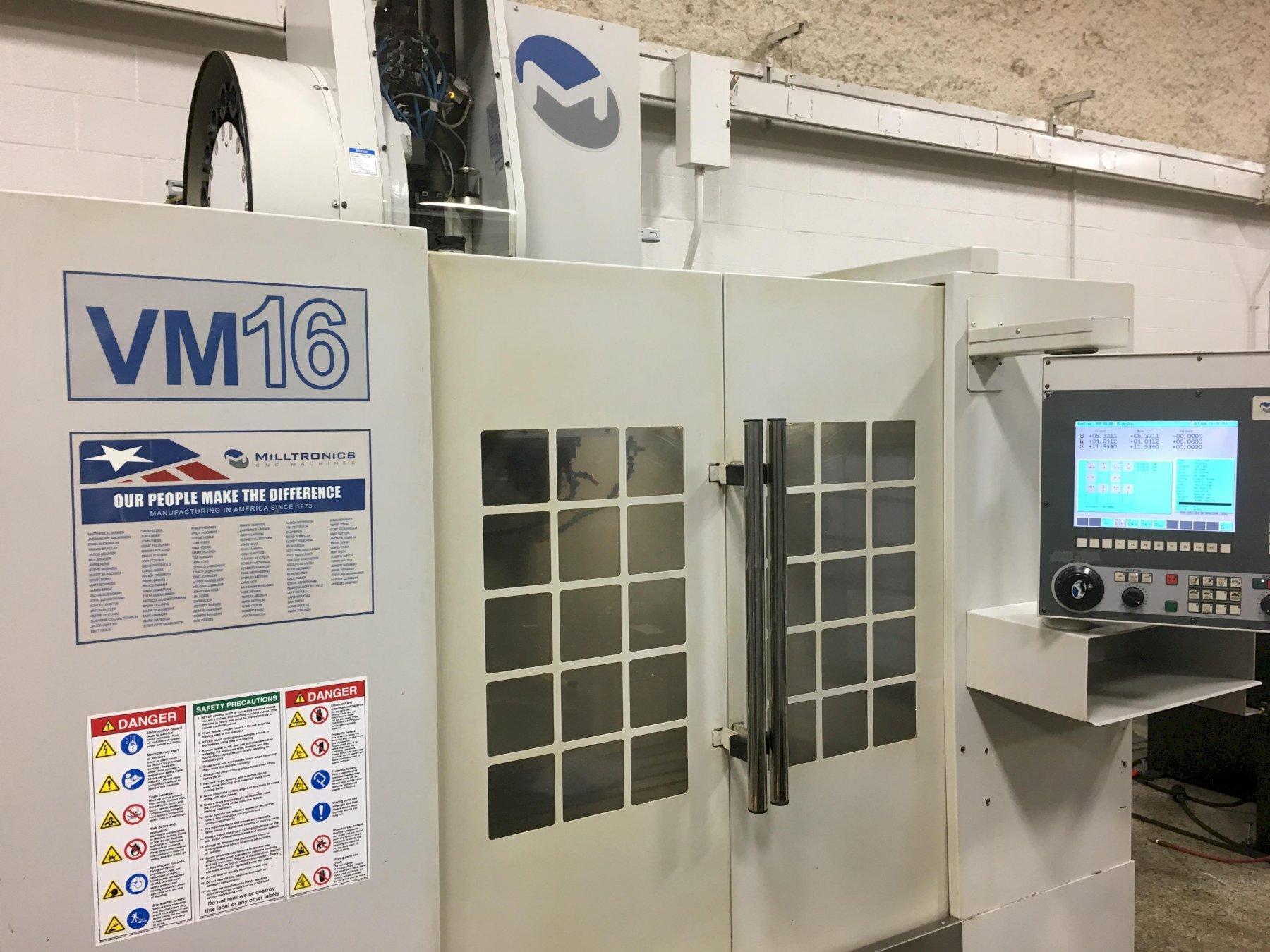 Milltronics Model VM16 CNC Vertical Machining Center, S/N 10673, New ...