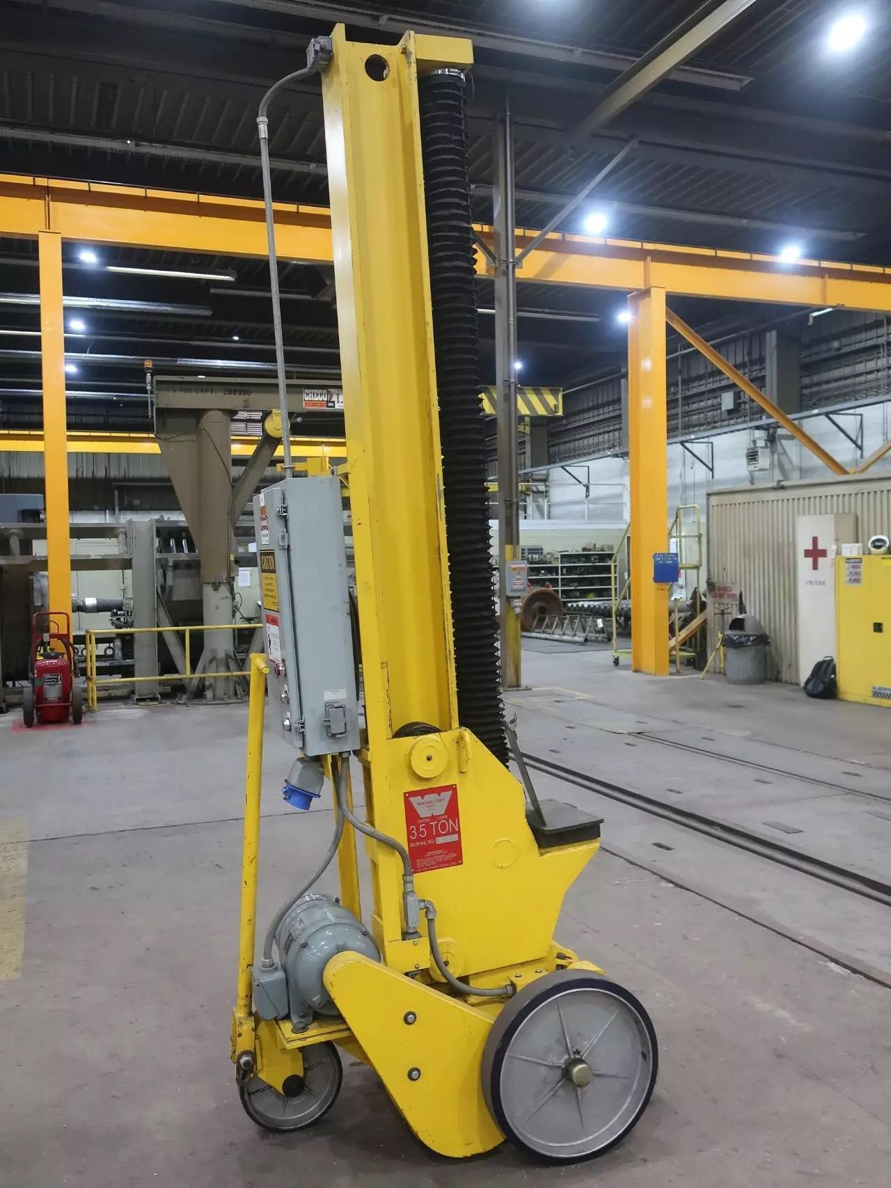 (4) 35 TON WHITING POWER PORTABLE ELECTRIC RAIL CAR LIFT JACKS: STOCK 12526