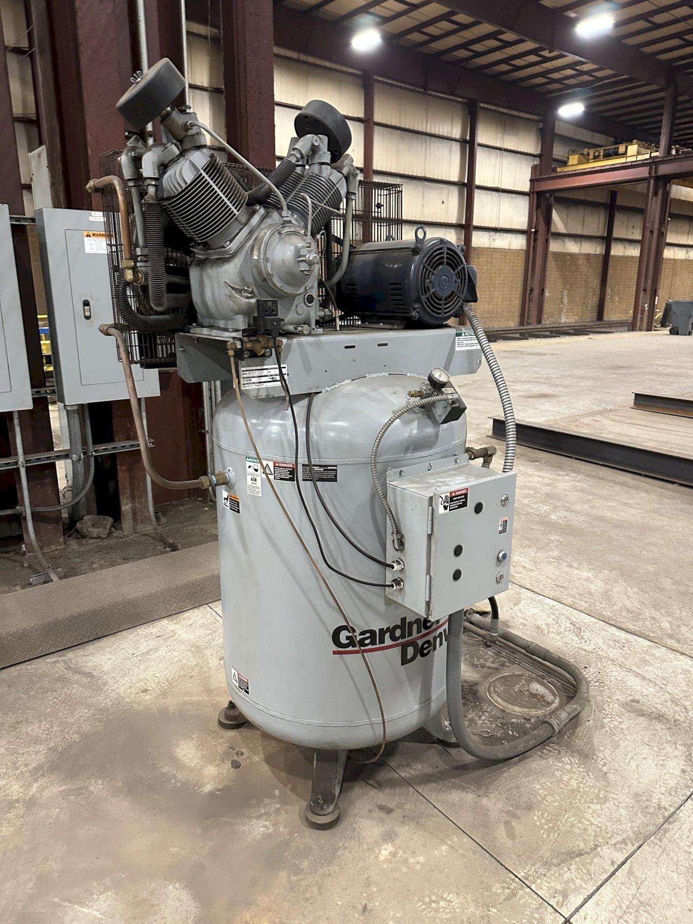 GARDNER DENVER MODEL #VR10-12 TANK STYLE AIR COMPRESSOR: STOCK #22363