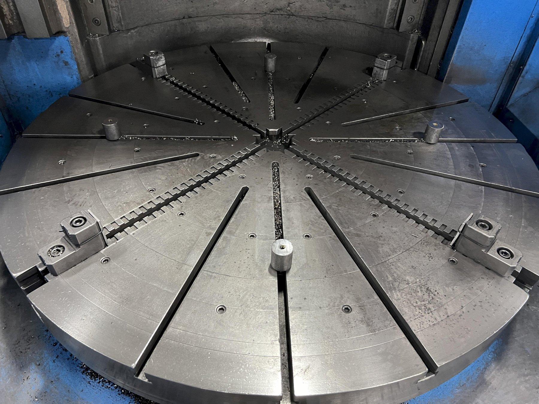 76″ BULLARD CNC VERTICAL BORING MILL WITH FANUC 18-T CONTROL AND FOUR ...