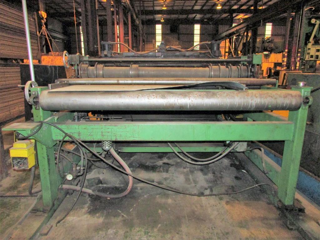 72″ X 18 GAUGE WELTY WAY SLEAR AUTOMATIC BLANKING MACHINE WITH UNCOILER ...
