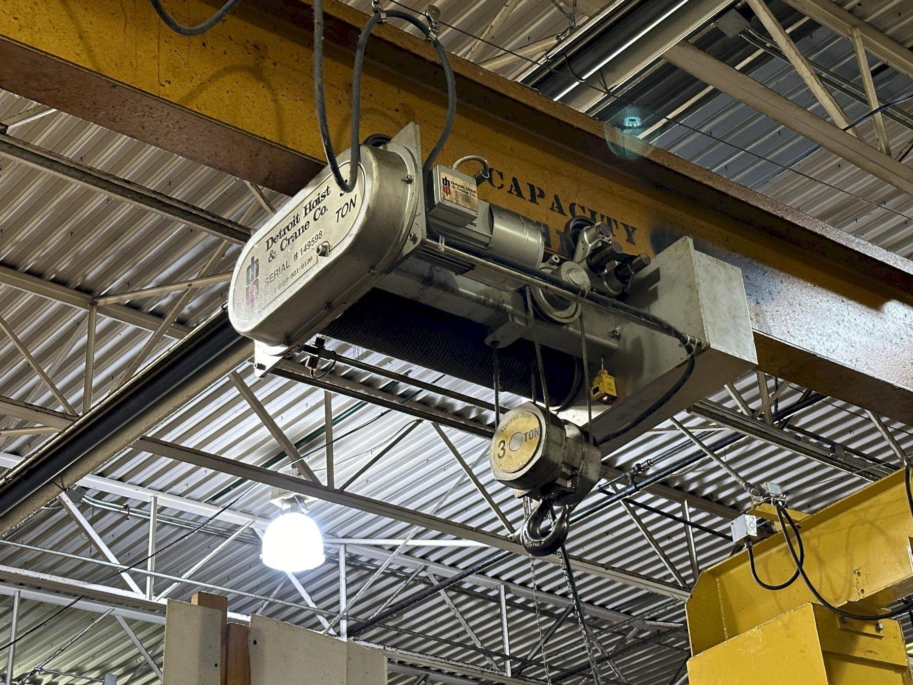 3 TON DETROIT CABLE HOIST: STOCK #22136