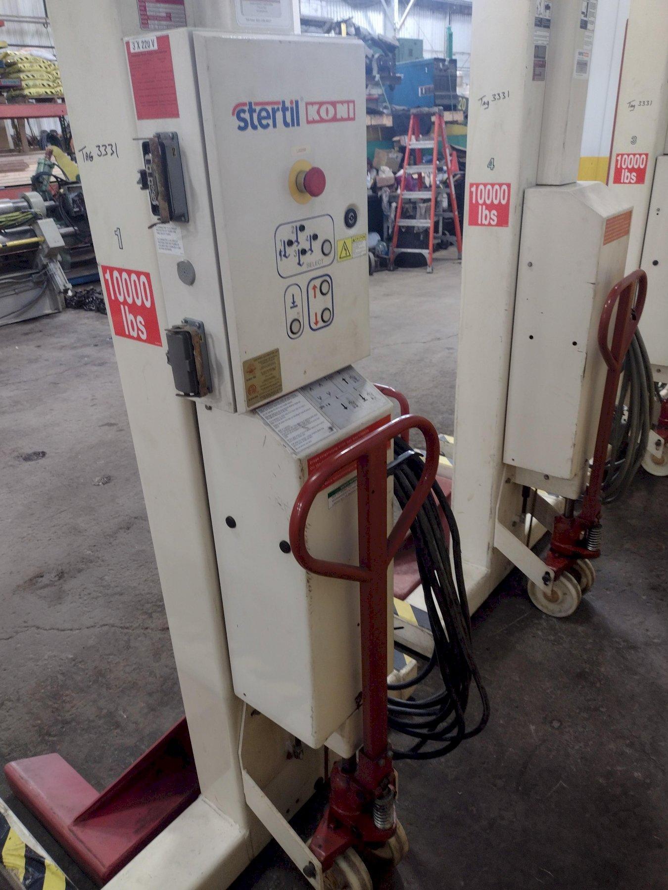 (4) 16,000 LBS STERTIL-KONI MODEL ST-1072 HEAVY DUTY MOBILE COLUMN LIFT ...
