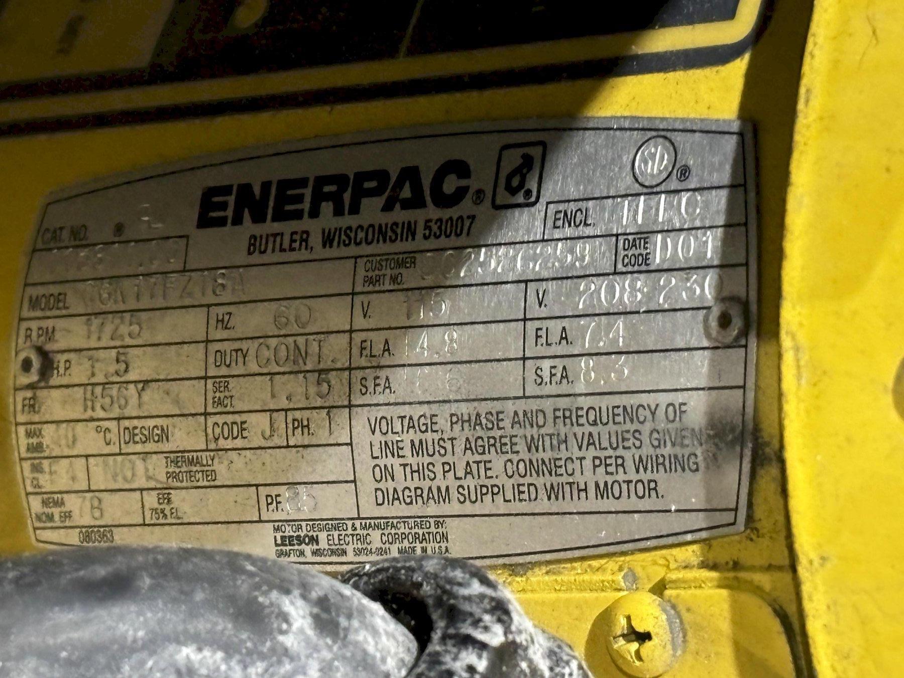 50 TON ENERPAC H-FRAME HYDRAULIC PRESS: STOCK #22033