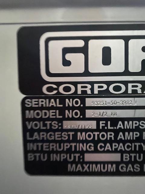 2.5 CU FT GOFF MODEL #2.5BB BARRELL TUMBLE BLAST MACHINE: STOCK #19076