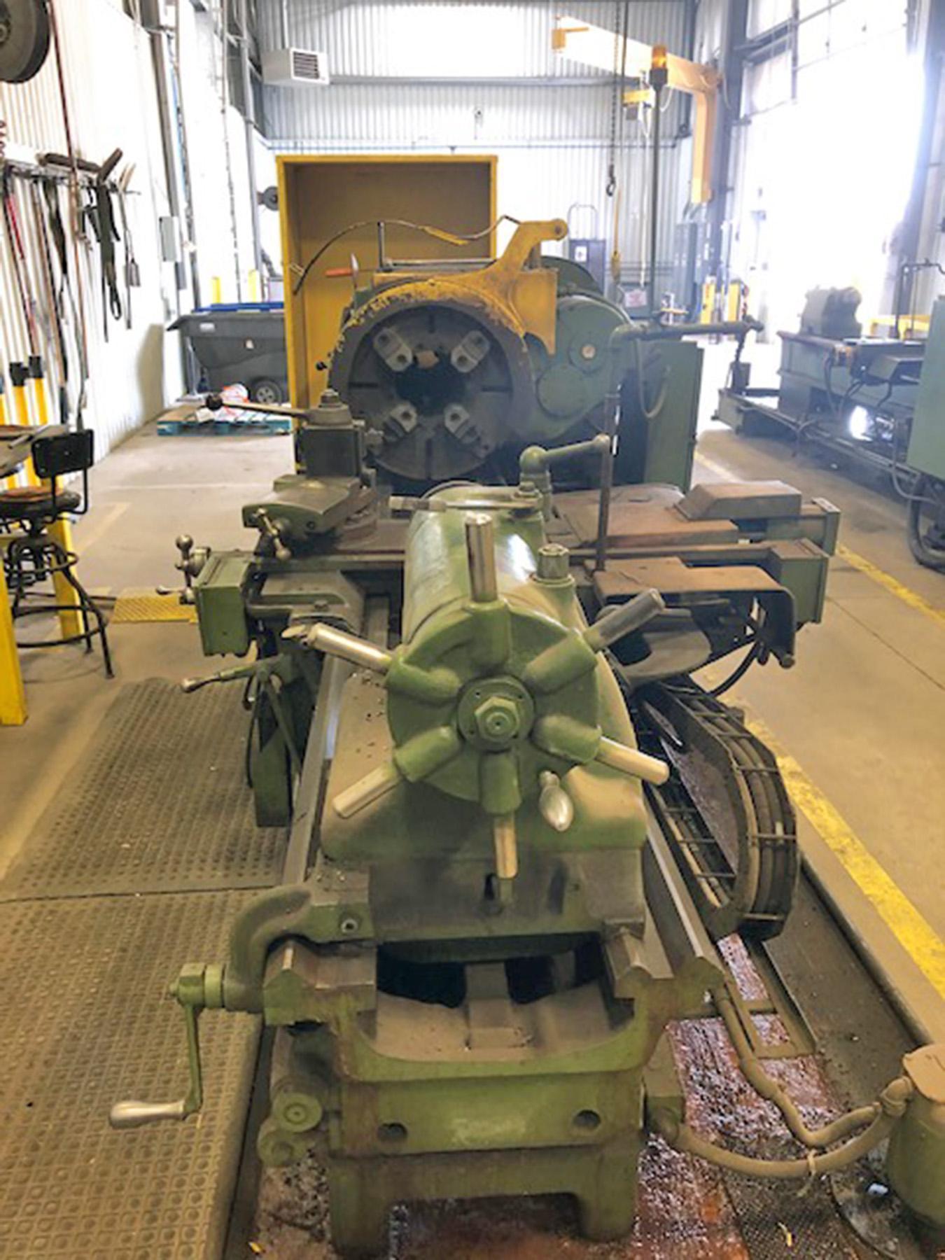 USED, 27″ X 80″ LEHMANN HOLLOW SPINDLE LATHE WITH 9″ SPINDLE BORE ...