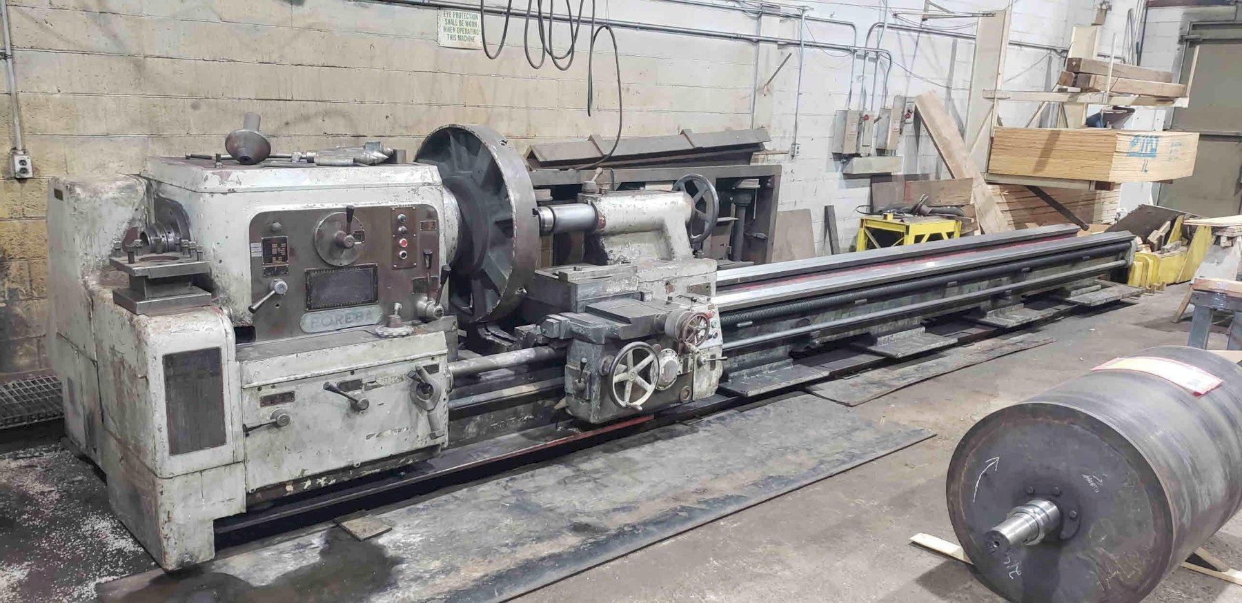49″ x 249″ POREBA MODEL TR-100B HEAVY DUTY ENGINE LATHE | Blumberg ...