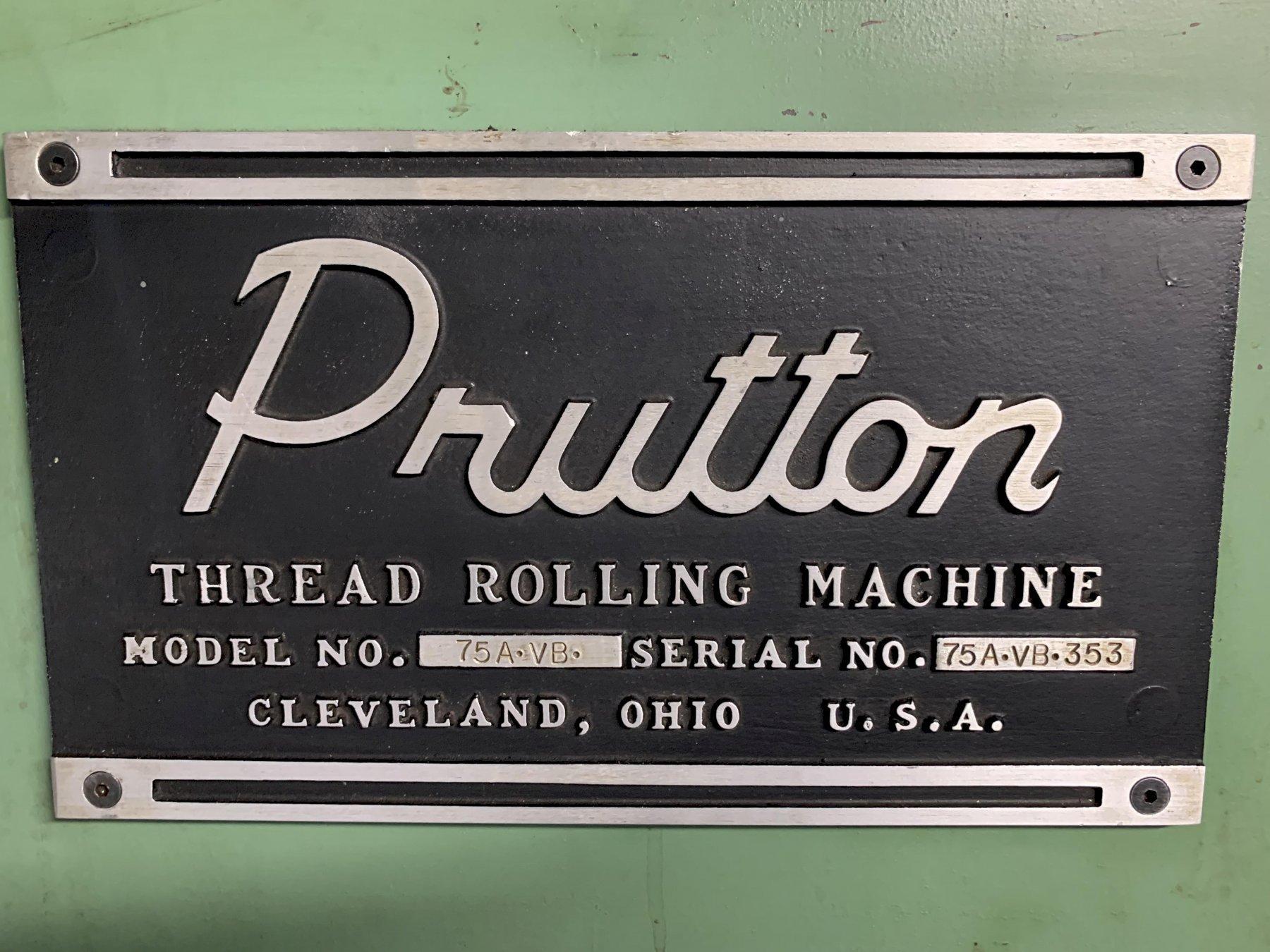 Prutton 75A-VB Planetary Thread Roller | FH Machinery Inc.