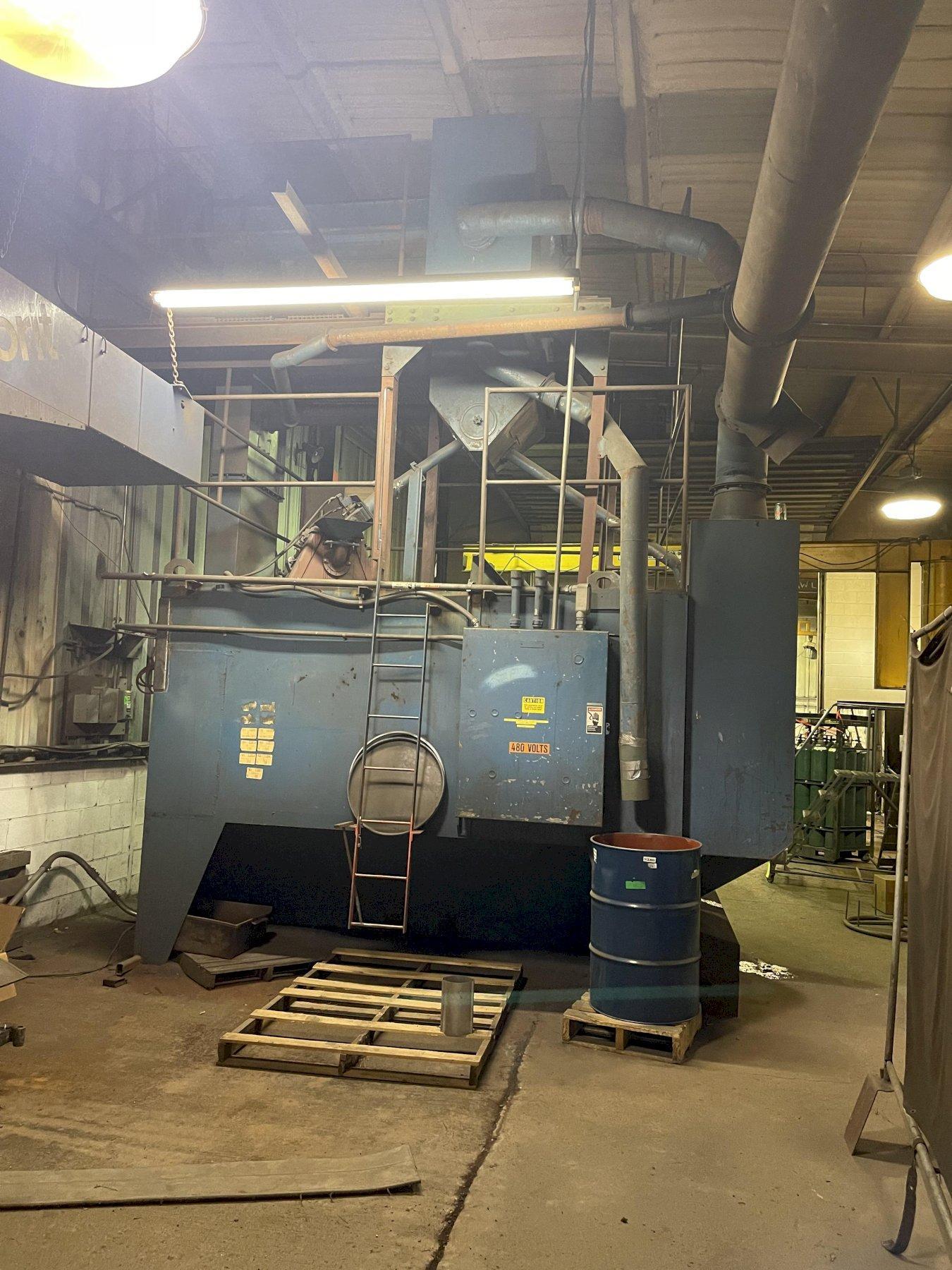 96″ WHEELABRATOR “SWINGTABLE” ROTARY TABLE 2 WHEEL SHOT BLAST MACHINE ...