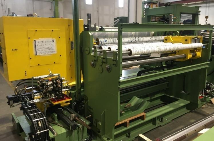 62″ (1550mm) x .157″ (4mm) x 25Ton Loop Slitting Line with 4 Arm ...