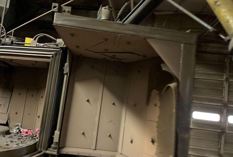 48″ TABLE PANGBORNG MODEL #LK-4 ROTOBLAST ROTARY TABLE BLAST MACHINE ...