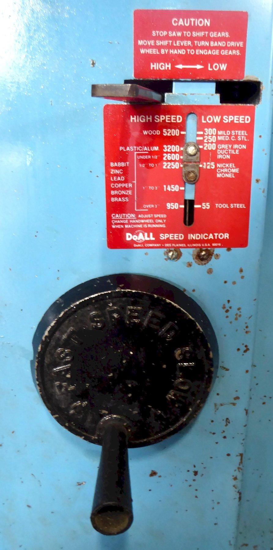 20″ DoAll Vertical Band Saw 2013-V, 13″ Under Guide, 55-2200 FPM, 26″ x ...