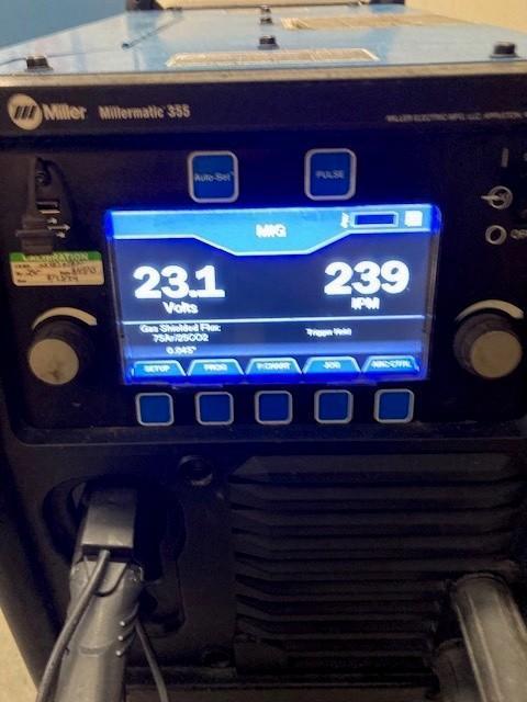 Miller Millermatic 355 MIG/Pulsed MIG Welder equipped with Spool Gun ...