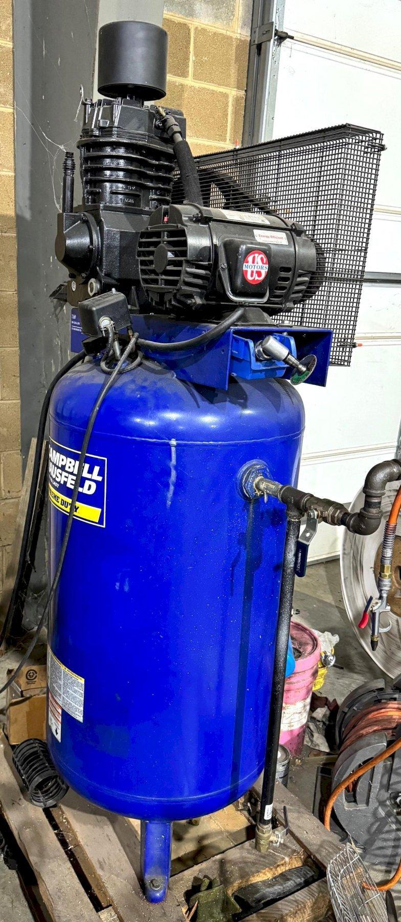 7-1/2 HP Campbell Hausfeld Air Compressor, 25 CFM @175 PSI, 80 Gallon ...