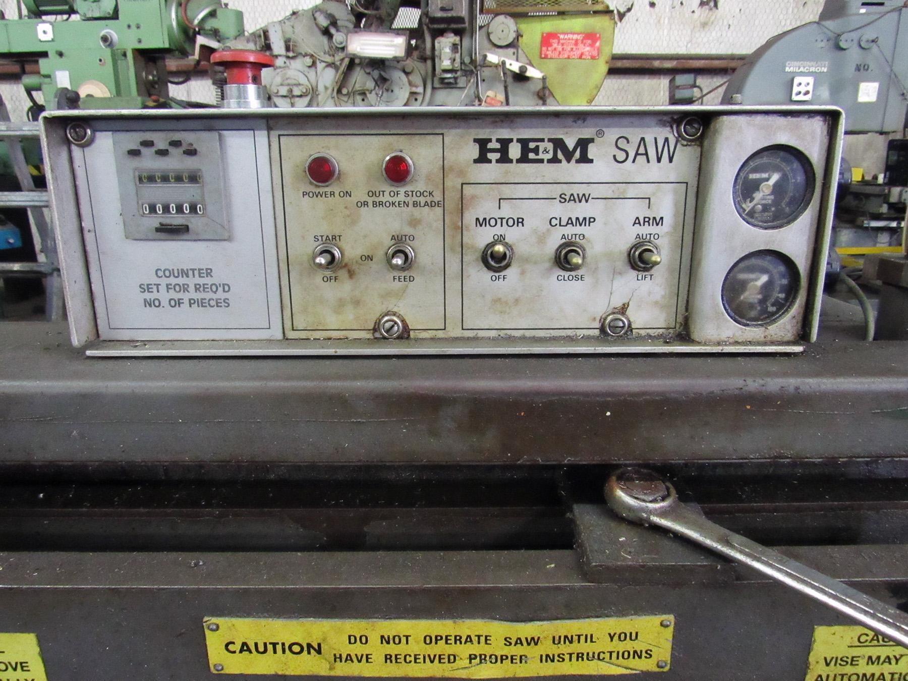 USED, HEM MODEL H90 A-B/F AUTOMATIC HORIZONTAL BANDSAW | Harris Machine ...