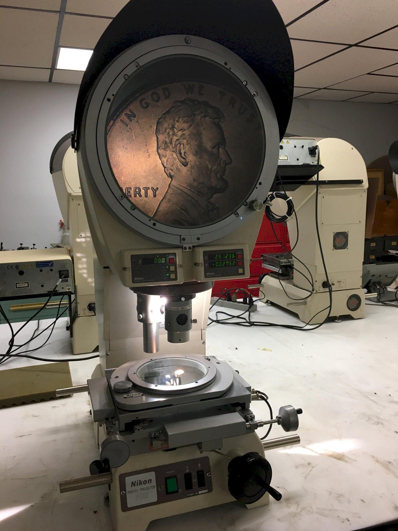 12″ NIKON Model V12BDC Bench Top Vertical Beam Optical Comparator, S/N ...