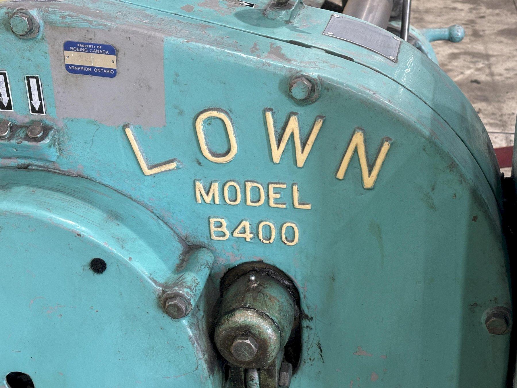 38″ X 13 GAUGE LOWN MODEL #B400 POWER PLATE BENDING ROLL: STOCK #22034