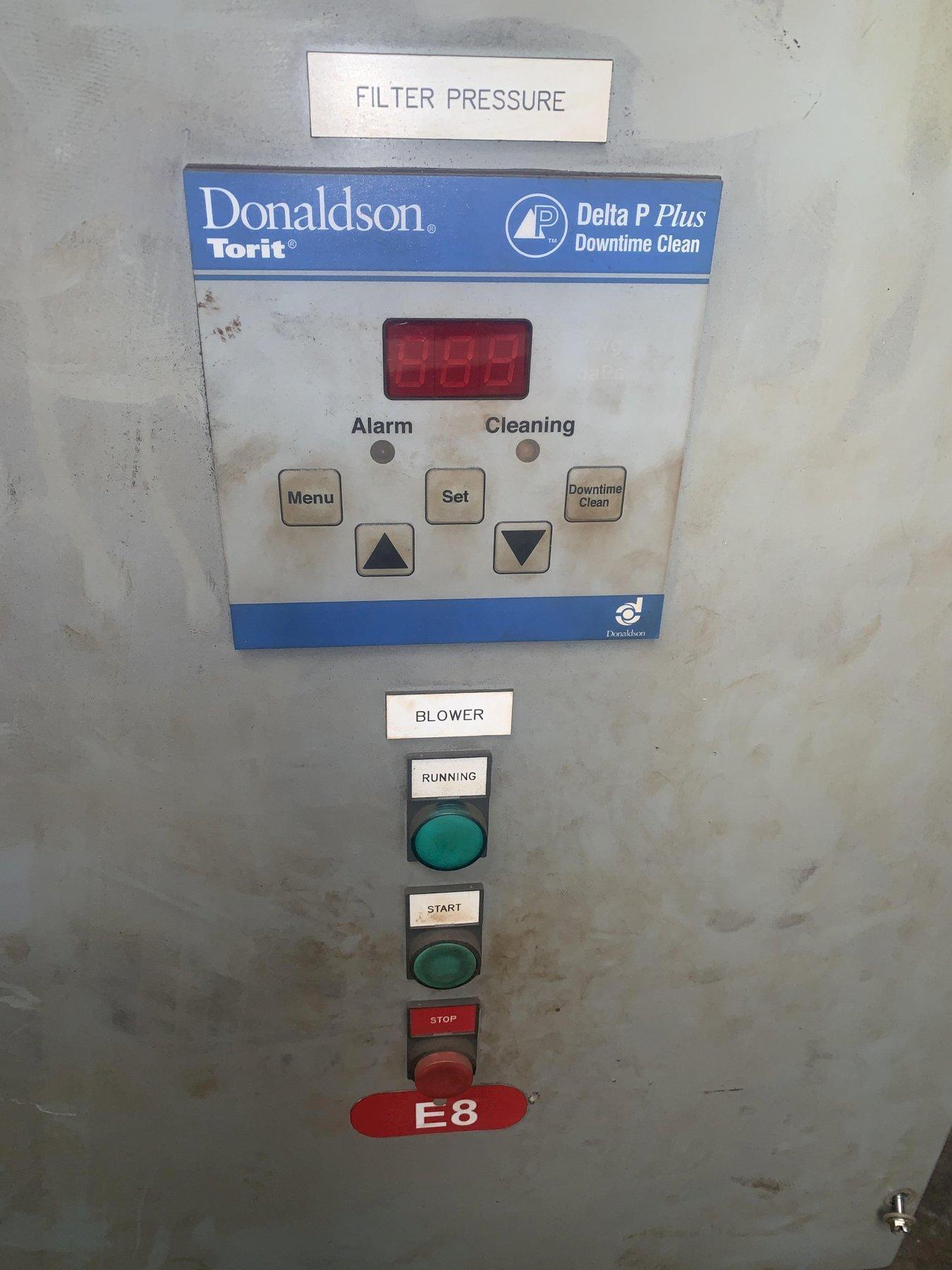 15 HP MESSER / DONALDSON-TORIT 8 CARTRIDGE DUST COLLECTOR W/ ALCOM ...