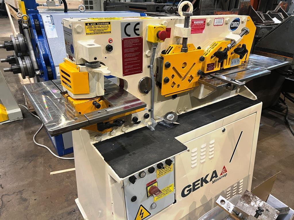 4″ X 4″ X 3/8″ GEKA MINICROP 50 TON SIGLE CYLINDER IRONWORKER ...