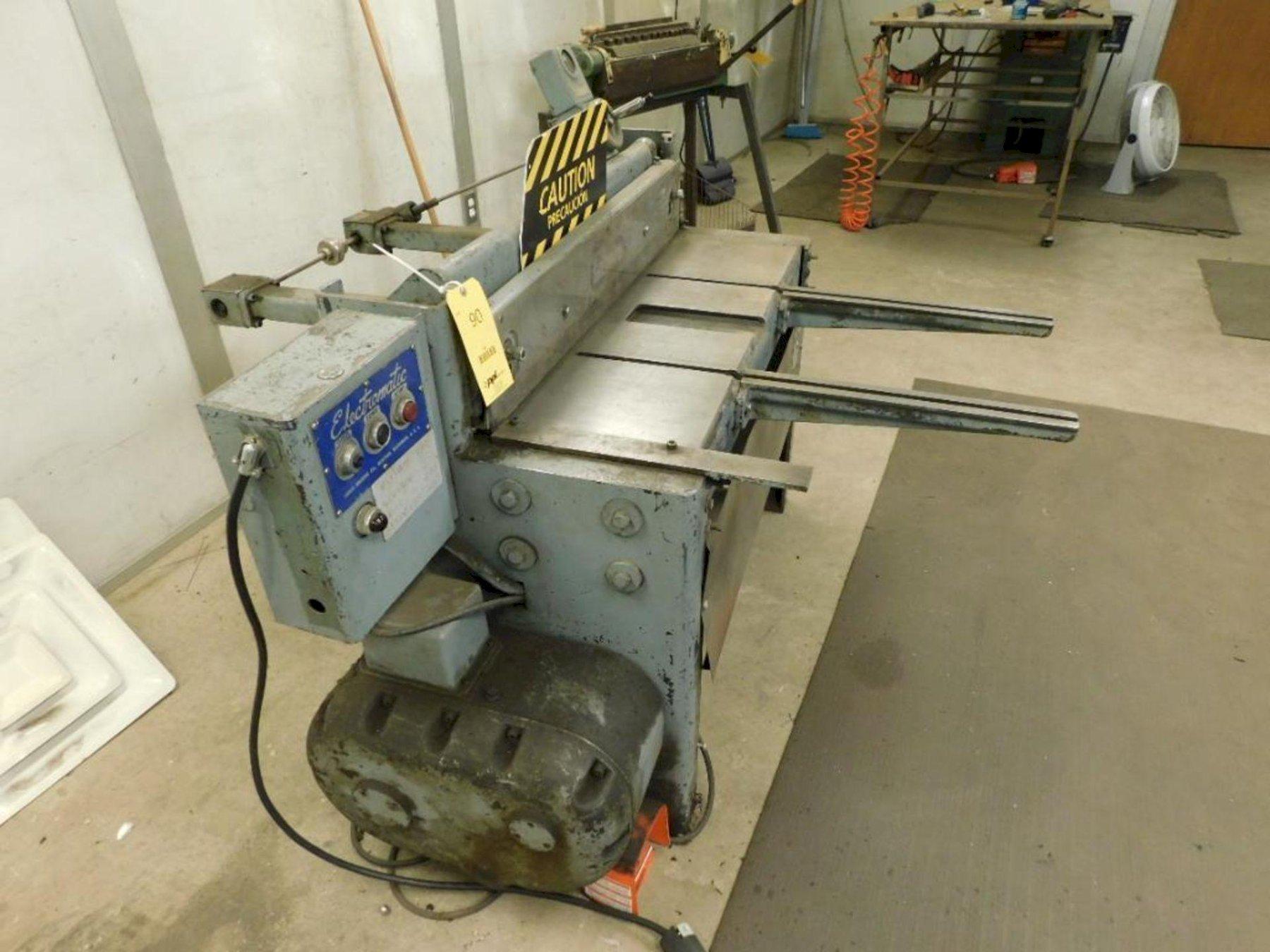 3′ X 14 GAUGE FAMCO MODEL #1436 POWER SQUARING SHEAR WITH BACK GAUGE ...