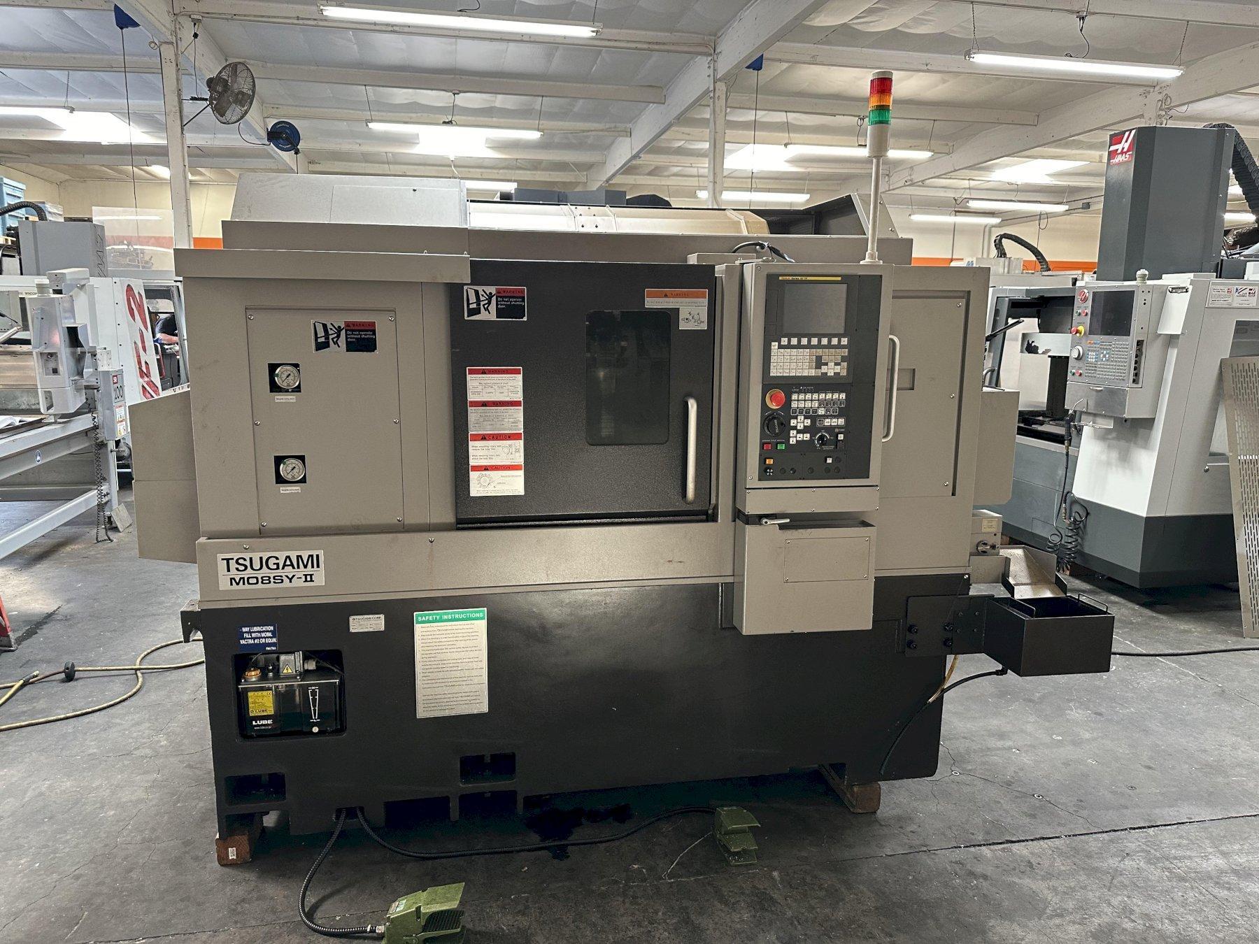 Tsugami M08SY-II 2019 Turning Center Y-Axis Sub spindle LNS Chip Conveyor (4) Live Tools ...