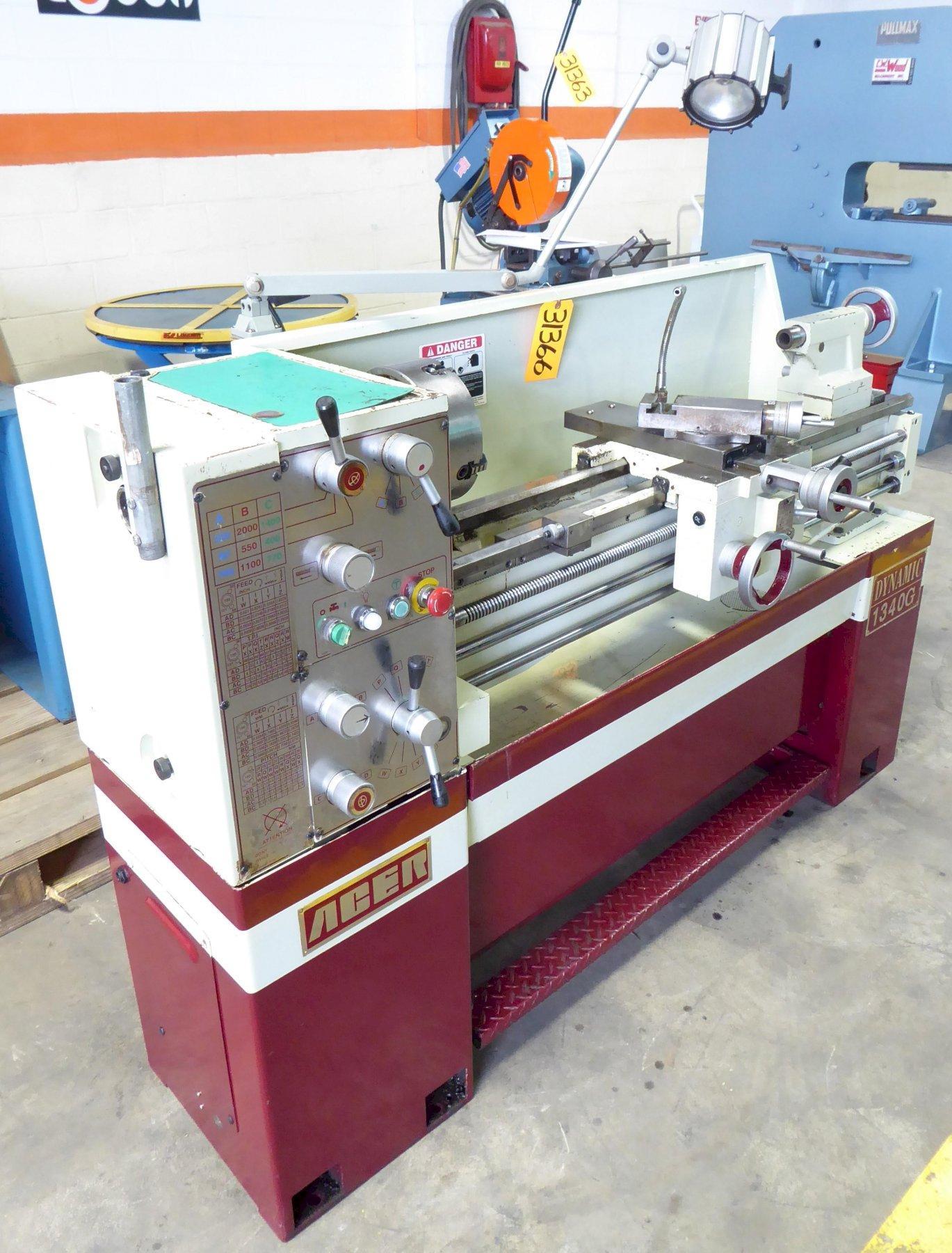 13″/19″ x 40″ Acer Gap Bed Lathe 1340G, Gap, 2000 RPM, Inch/mm, Nice | C.W. Wood Machinery Inc.