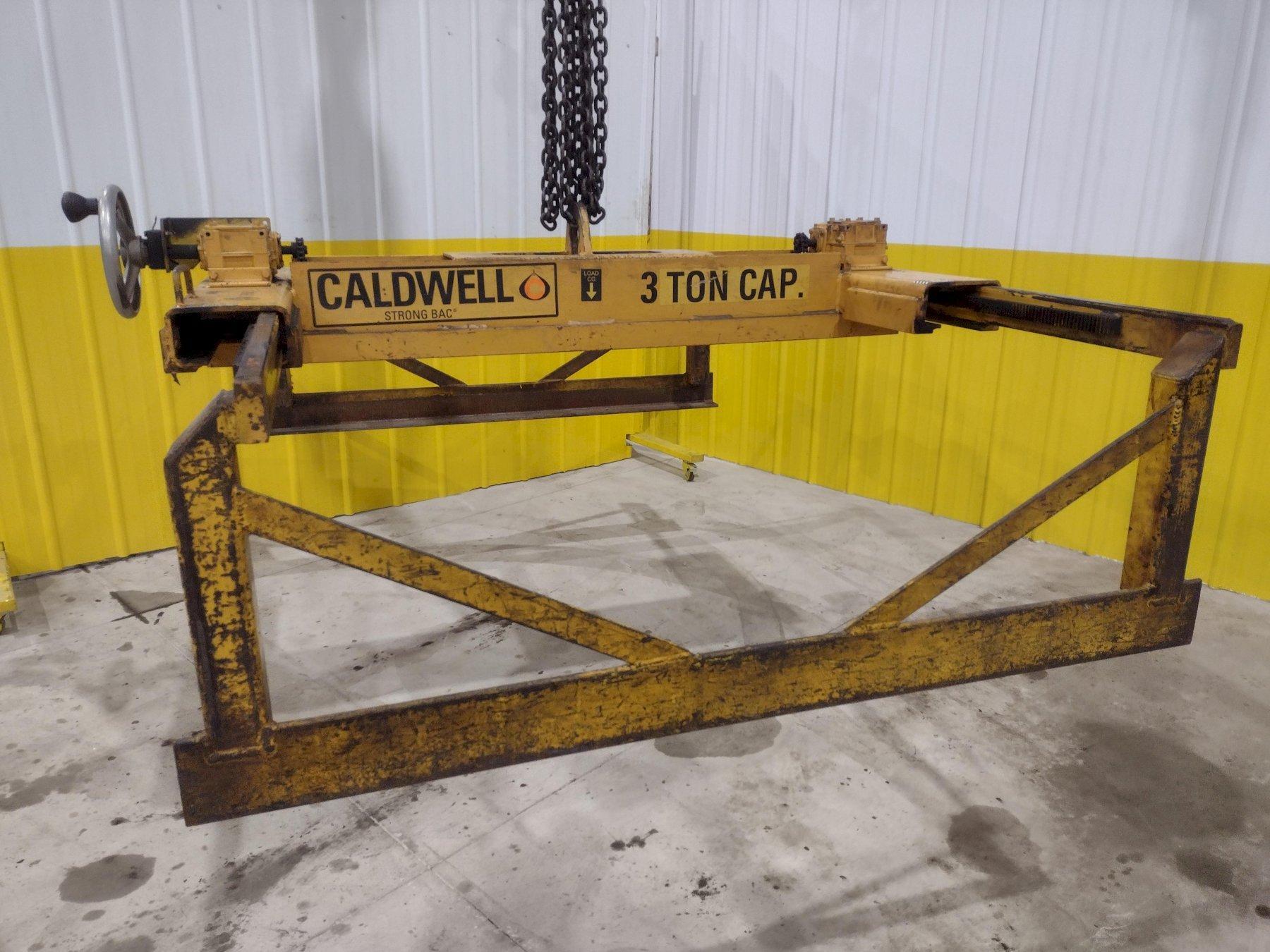 6000 LBS CALDWELL MODEL #60-3-72 ADJUSTABLE PLATE / SHEET LIFTER: STOCK ...