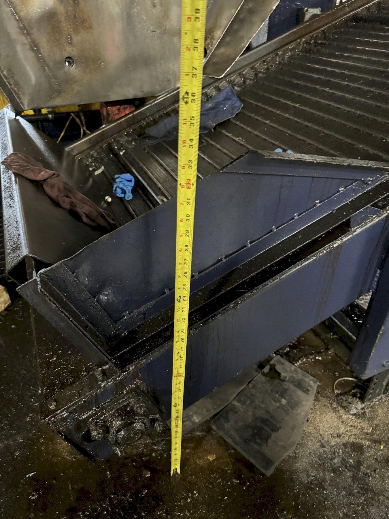 42″ WIDE X 168″ LONG X 72″ TALL WARDCRAFT POWERED SCRAP CONVEYOR. STOCK ...