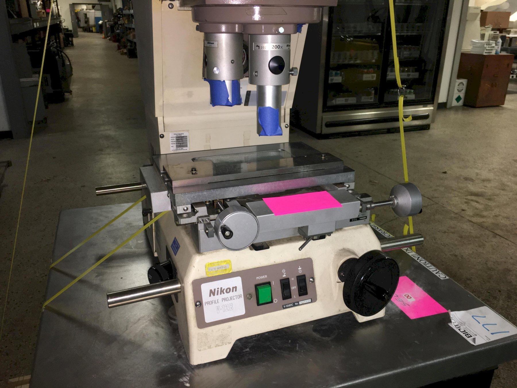 12″ NIKON Model V12BDC Bench Top Vertical Beam Optical Comparator, S/N ...